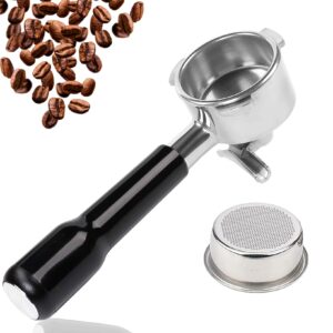 Espresso Portafilter 54mm Double Spouts - Compatible with Breville Bambino, Duo-Temp, Infuser, Barista Express, Barista Touch, Barista Pro, Sage Barista Machine - Stainless Steel with Filter Basket