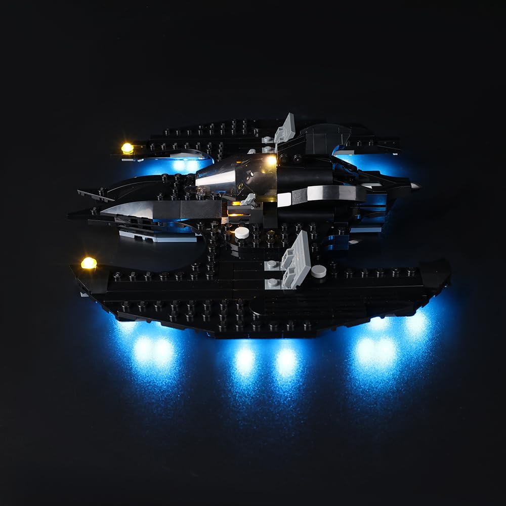 Kyglaring LED Lighting Kit (No Model) Designed for lego DC Batwing Batman vs The Joker 76265 DC Super Hero Model Building kit - without Set(Classic Version)