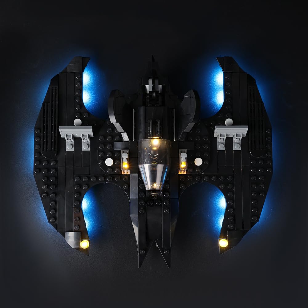 Kyglaring LED Lighting Kit (No Model) Designed for lego DC Batwing Batman vs The Joker 76265 DC Super Hero Model Building kit - without Set(Classic Version)