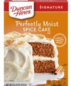 Duncan Hines Spice Cake Mix (2 Boxes) and Cream Cheese Frosting (2 Tubs) Set Includes Spatula Packaged by Favoricks