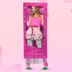 Poen Halloween Funny Adult Women Halloween Costumes Box Accessory, Pink