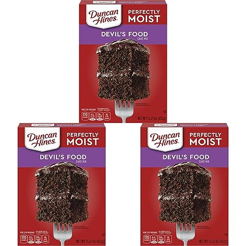 Duncan Hines Classic Cake Mix, Devils Food, 15.25 oz (Pack of 3)