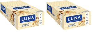 luna bar - gluten free snack bars - white chocolate macadamia flavor -8g of protein - non-gmo - plant-based wholesome snacking - on the go snacks (1.69 ounce snack bars, 15 count) (pack of 2)