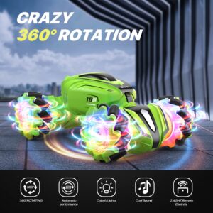 RC Cars for Kids,Toys for 6 7 8 9-14 Year Old Boys,Remote Control Car 360 ° Flips Stunt Car Double Sided Rotating Gesture Sensing Rc Cars with Light and Muisc Rechargeable Toy Car Gifts for Boys Girls