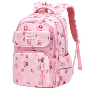 hapiki kawaii backpack with cute accessories 15.6 inch laptop casual travel daypacks new semester gifts aesthetic bag (01-pink,15.6 inch)