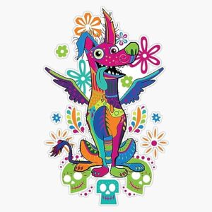 day of the dead: dante coco dog bumper sticker vinyl decal 5"