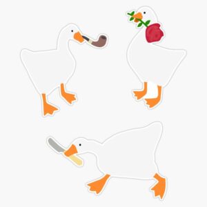 collection untitled goose game bumper sticker vinyl decal 5"