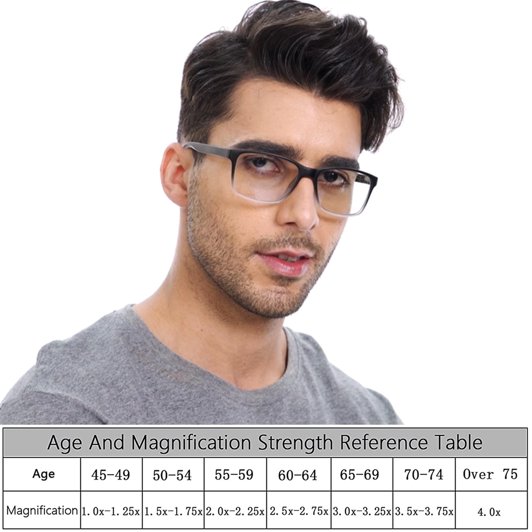 Readersoul Progressive Multifocus Reading Glasses for Men,Blue Light Blocking Multifocal Computer Readers with Spring Hinge,2 Pack Fashion Eyeglasses +1.5 Magnification Strength