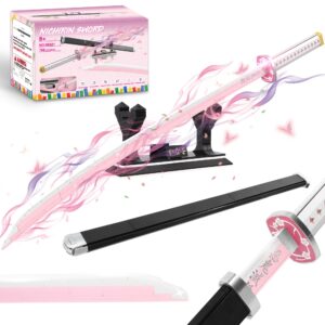 demon slayer swords building sets for girl 8-14, 39in tsuyuri kanao sword building block with scabbard and stand, anime sword building toy demon slayer gift katana, 788 pcs