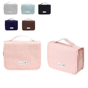 hanging toiletry bag cosmetic case lightweight large capacity multifunctional travel toiletry kit shaving bag portable bathroom wash bag for makeup (pink)