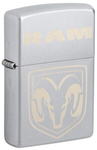 zippo ram satin chrome pocket lighter