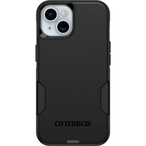 otterbox iphone 15, iphone 14, and iphone 13 commuter series case - black, slim & tough, pocket-friendly, with port protection