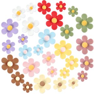 30 pcs flower fridge magnet daisy refrigerator magnets colorful flower fridge magnets 3d cute flower refrigerator door decorations for whiteboard fridge office locker photo decor