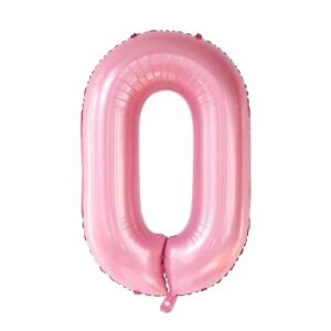 40 Inch Light Pink Number 30 Balloons With Crown, 30th Birthday Balloons for Women, 30th Birthday Decorations, Wedding Anniversar Celebration Decoration Balloons. (Light pink)