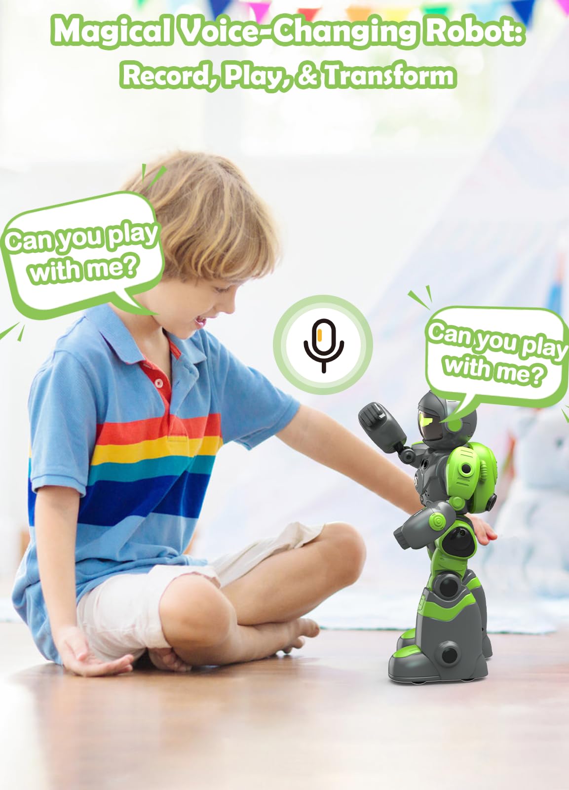 YUANJIROT Robot Toys for Kids, Boy RC Gesture Sensing Toy, Interactive Recordable Programmable Robot Gift for Boys Girls Aged 5-7