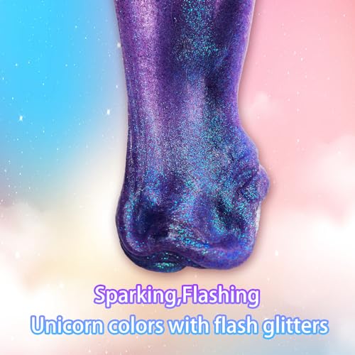 30 Pack Unicorn Galaxy Slime Kit, Stretchable and Textured Flash Galaxy Slime,Party Favor for Girls & Boy,Christmas Stocking