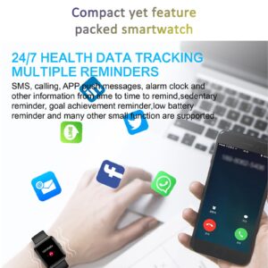 Fitness Tracker with Heart Rate Monitor,Step Counter, Sleep Monitor,Calorie Tracking,Waterproof Activity Tracker with Blood Pressure & SpO2 Smart Watch for Android iPhones Women Men Kids, Black