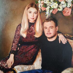 Portrait Handmade, Custom Oil Painting Portrait From Photo, Oil on canvas, couple portrait, portrait for gift, bithday gift, canvas painting