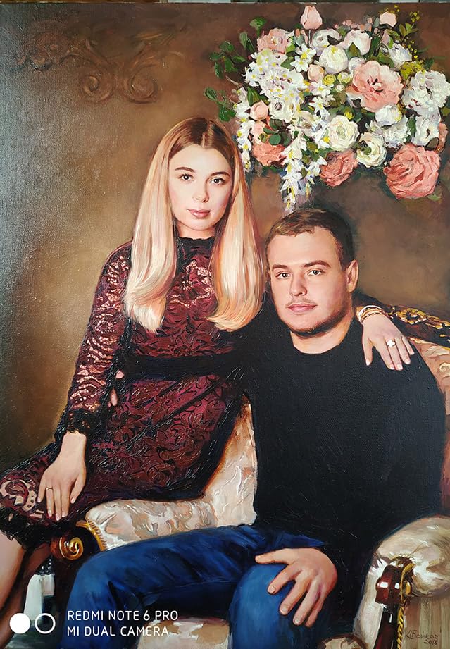 Portrait Handmade, Custom Oil Painting Portrait From Photo, Oil on canvas, couple portrait, portrait for gift, bithday gift, canvas painting