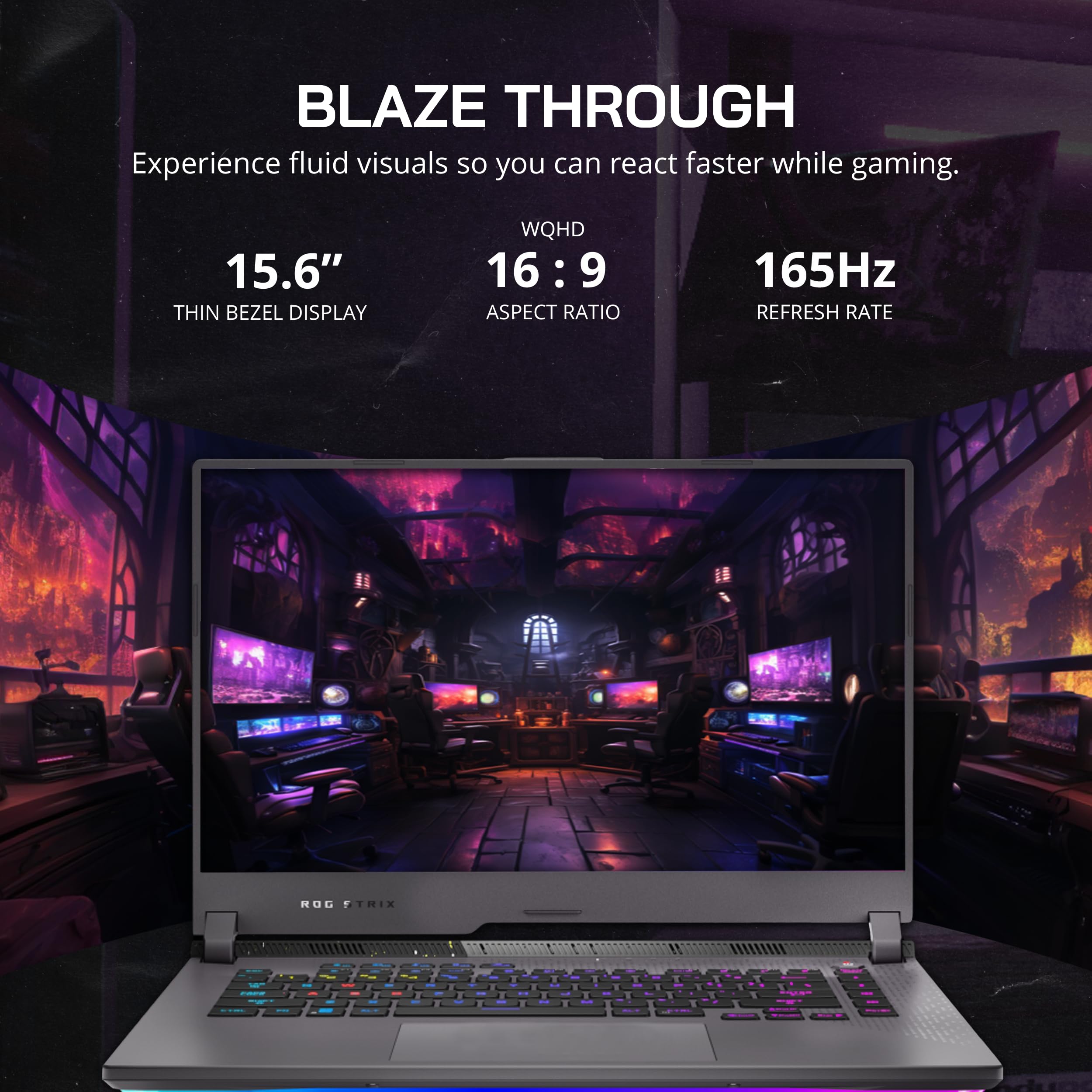 Asus ROG Strix G15 Gaming Laptop, 15.6/inches WQHD 165Hz IPS Display, AMD Ryzen 7-6800H, 32GB DDR5, 1TB SSD, RGB Backlit Keyboard, GeForce RTX 3060 6G, Win 11 Pro, WI-FI 6, Gray, 32GB USB Card