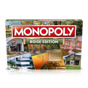 MONOPOLY Board game - Boise Edition: 2-6 Players Family Board Games for Kids and Adults, Board Games for kids 8 and up, for Kids and Adults, Ideal for Game Night