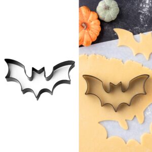 cookie cutter kingdom, bat cookie cutter, halloween, stainless steel, beautful coated finish, mold for cakes biscuits and sandwiches (bat - single)