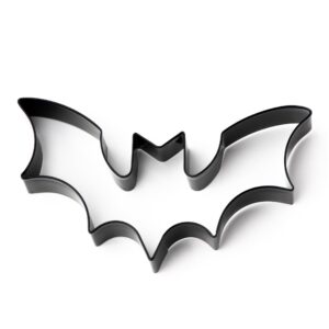 Cookie Cutter Kingdom, Bat Cookie Cutter, Halloween, Stainless Steel, Beautful Coated Finish, Mold for Cakes Biscuits and Sandwiches (Bat - Single)