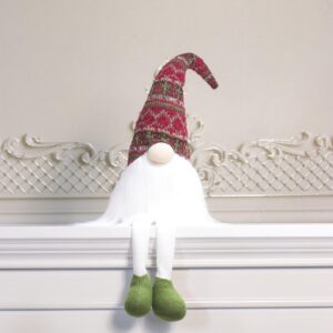 gnome christmas decorations,handmade stuffed gnomes for home,plush blue scandinavian tomte 16 in