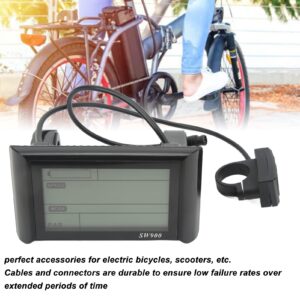 Electric Bike Bicycle LCD Display SW900 LCD Display Meter with Waterproof Connector Universal Voltage Compatibility for E-Bikes Scooters