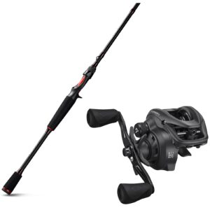 piscifun torrent baitcasting reel and rod combo, 7' mh m 2pcs baitcaster rod, 20lb max drag, 8.1:1 right handed baitcasting fishing reel