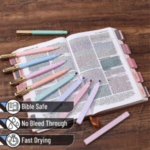 Mr. Pen- Aesthetic Highlighters and Pens No Bleed, 12 Pack, Morandi Color Bible Highlighters for Bibles, Bible Pens