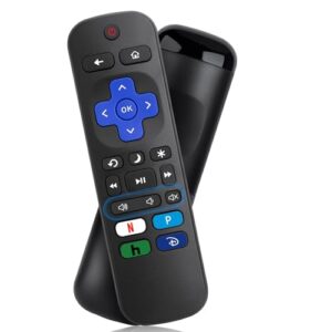 jngke roku replacement remote control only for roku tv, for tcl roku/hisense roku/onn roku/rca roku/sharp roku ect, with netx/disn+/prime vid/hu buttons【not for roku stick & box & player】