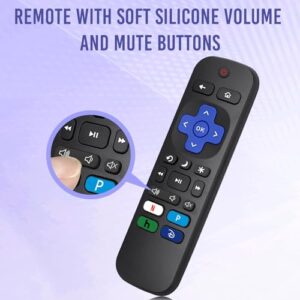 JNGKE Roku Replacement Remote Control Only for Roku TV, for TCL Roku/Hisense Roku/Onn Roku/RCA Roku/Sharp Roku ect, with Netx/Disn+/Prime Vid/Hu Buttons【Not for Roku Stick & Box & Player】