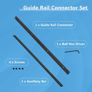 P-45777 Guide Rail Connector Kit Replacement for Makita 194368-5 55" Guide Rail Track Saw Long Cuts Compatible with DeWalt Track Saw Guide Fit for Festool and More Brand Cutting Track Accessories