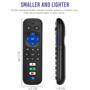 JNGKE Roku Replacement Remote Control Only for Roku TV, for TCL Roku/Hisense Roku/Onn Roku/RCA Roku/Sharp Roku ect, with Netx/Disn+/YouTub/Hu Buttons【Not for Roku Stick & Box & Player】