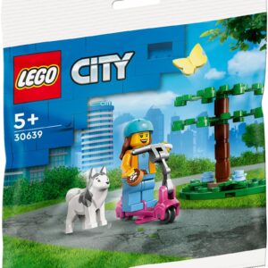 BRICKCOMPLETE Lego City 60367 Passenger Plane & 30639 Dog Park and Scooter Set of 2