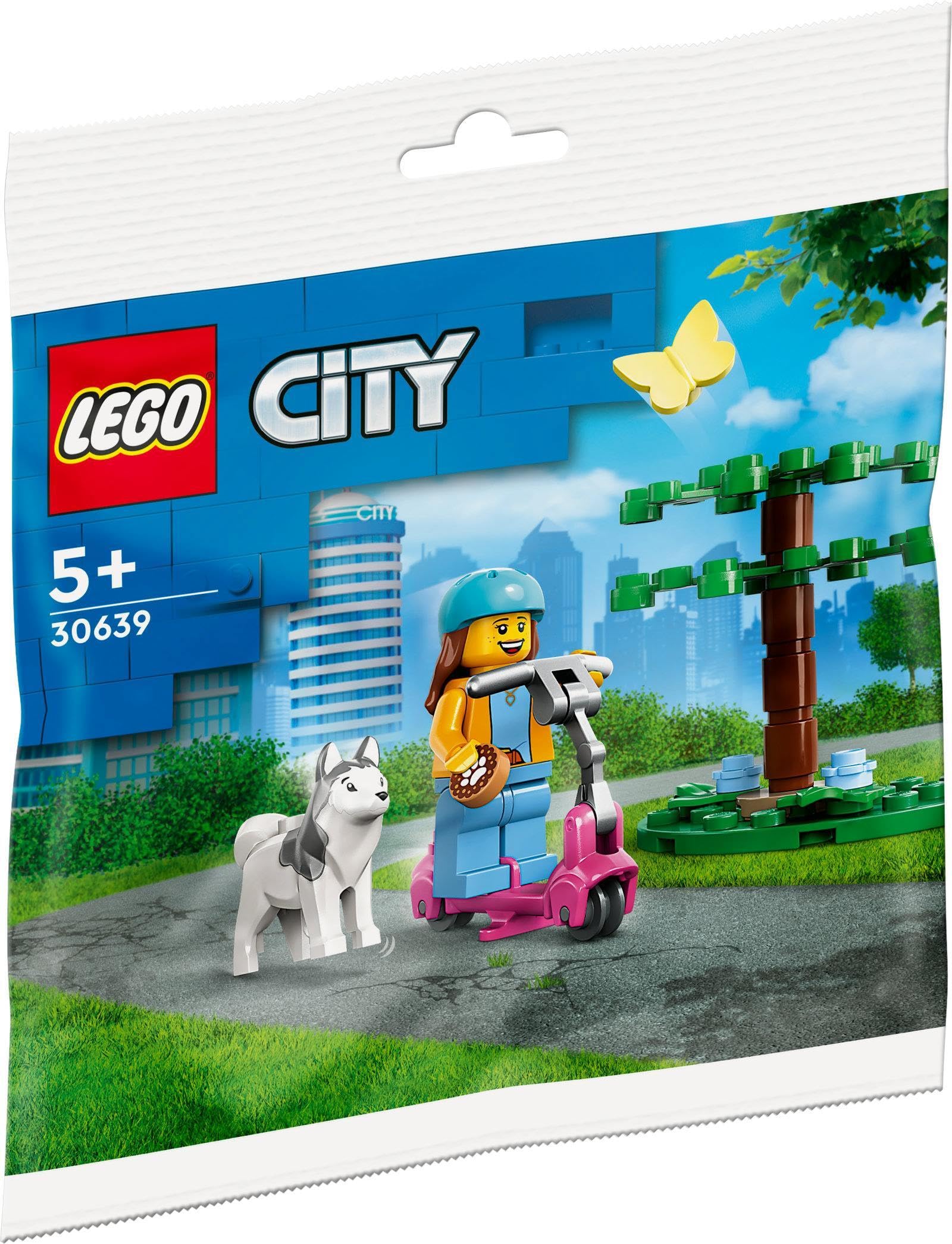 BRICKCOMPLETE Lego City 60367 Passenger Plane & 30639 Dog Park and Scooter Set of 2