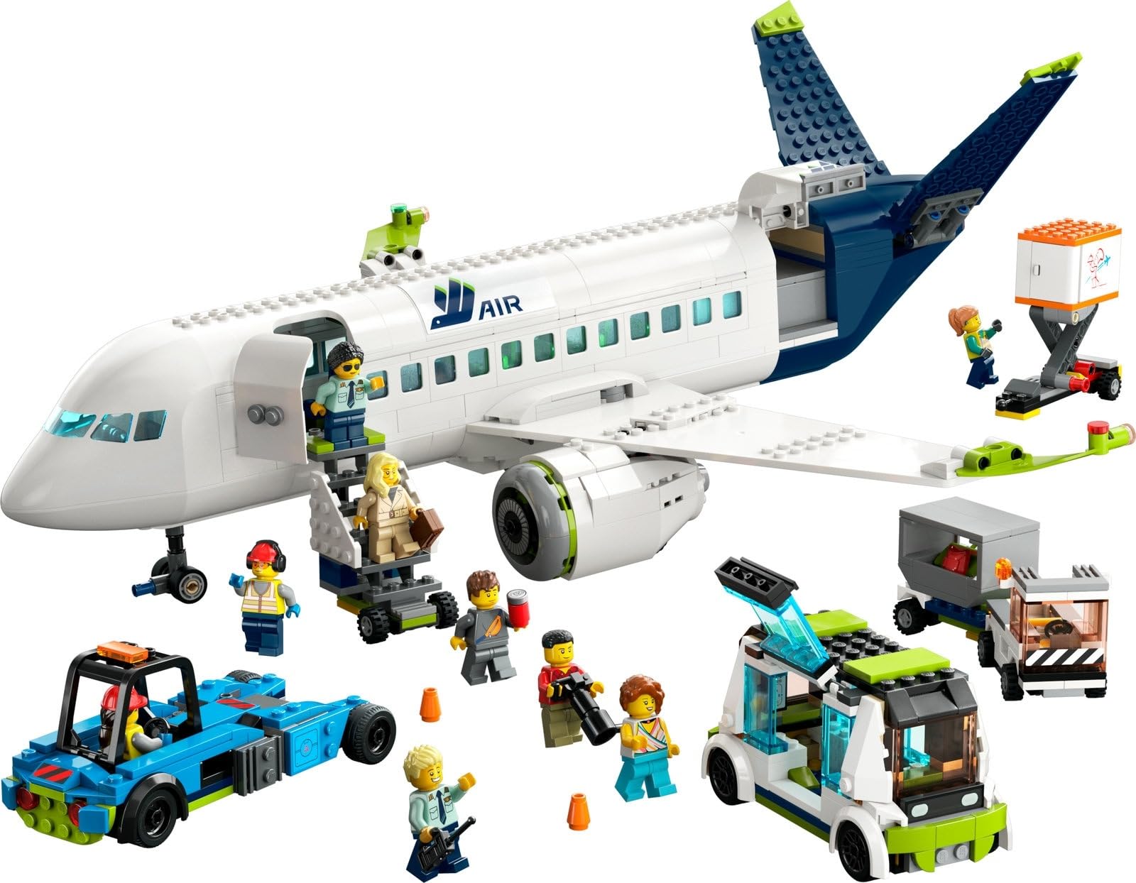 BRICKCOMPLETE Lego City 60367 Passenger Plane & 30639 Dog Park and Scooter Set of 2