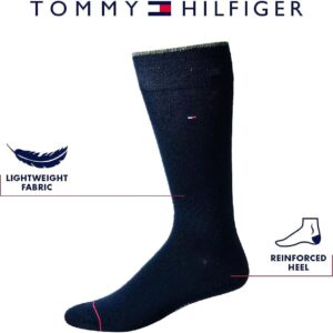 Tommy Hilfiger Men's Dress Socks - Classic Comfort Crew Sock (10 Pack), Size 7-12, Burgundy Assorted