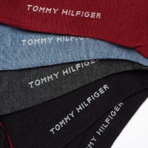 Tommy Hilfiger Men's Dress Socks - Classic Comfort Crew Sock (10 Pack), Size 7-12, Burgundy Assorted