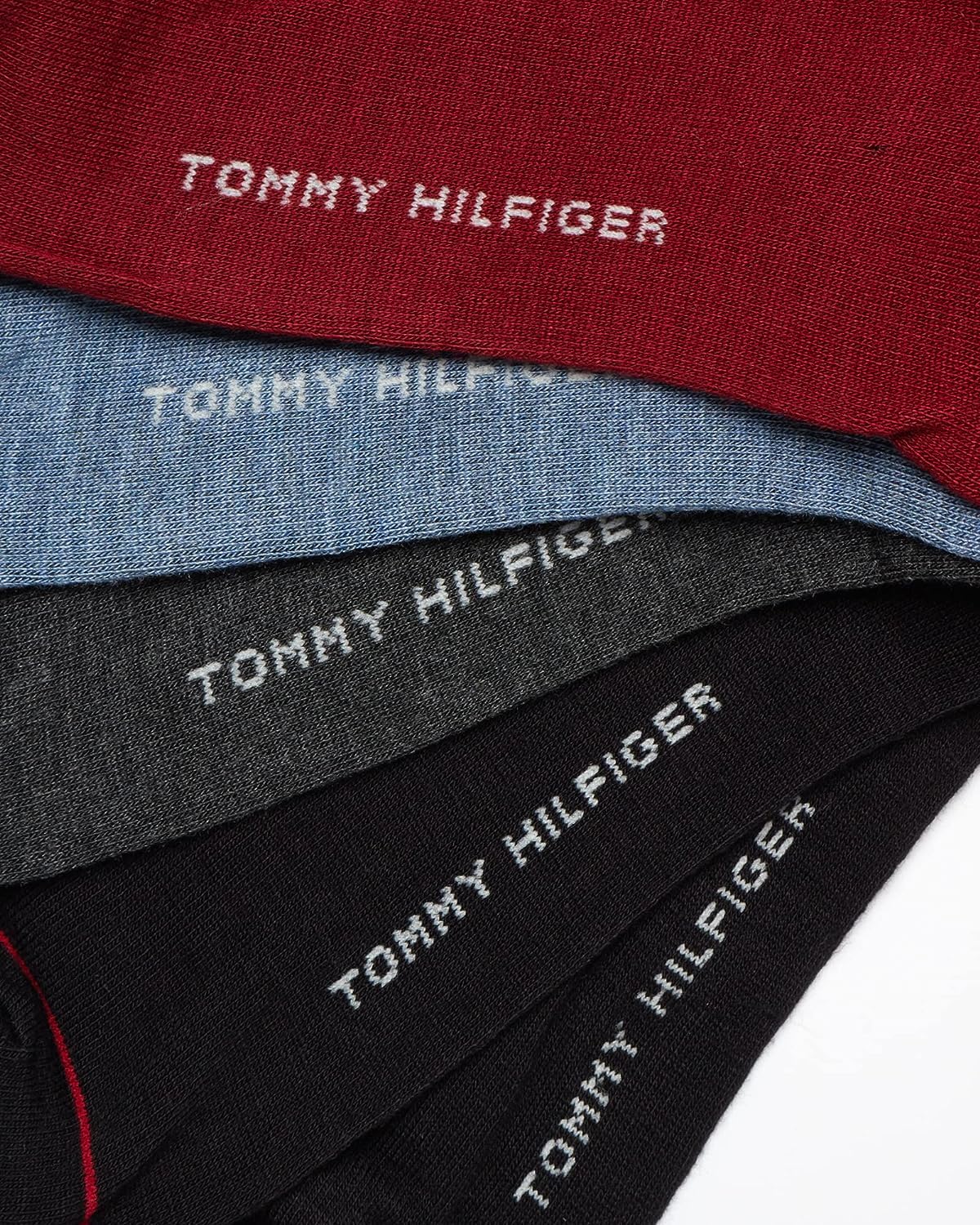 Tommy Hilfiger Men's Dress Socks - Classic Comfort Crew Sock (10 Pack), Size 7-12, Burgundy Assorted