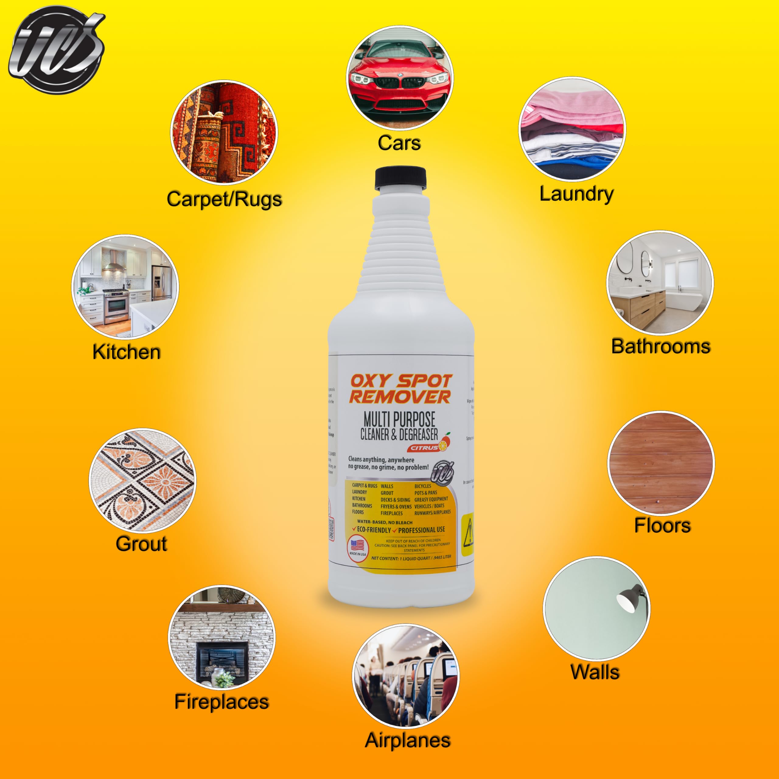 UCS Oxy Spot Remover All Purpose Cleaner & Degreaser Spray 32 oz - Stain Remover for Carpets, Upholstery, Laundry, and More - It Just Works New Presentation.