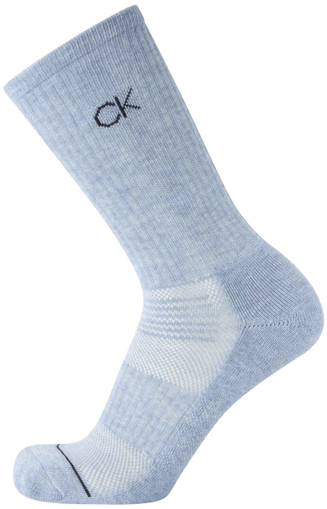 Calvin Klein Socks - Cushioned Mid-Calf Athletic Performance Crew Sock (12 Pack), Size 7-12, Blue Assorted