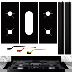 stove cover gas stove top protectors for samsung gas range with 2 pcs gap covers - reusable oven stove liners mat stove non-stick washable gas stove liners to keep stove clean