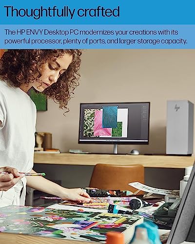 HP Envy Desktop Bundle PC, NVIDIA GeForce RTX 3070 Graphics,12th Generation Intel Core i9 Processor, 64 GB SDRAM, 2 TB SSD, Windows 11 Home OS, Wi-Fi & Bluetooth