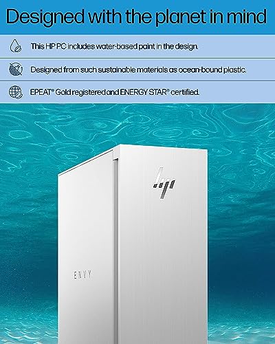 HP Envy Desktop Bundle PC, NVIDIA GeForce RTX 3070 Graphics,12th Generation Intel Core i9 Processor, 64 GB SDRAM, 2 TB SSD, Windows 11 Home OS, Wi-Fi & Bluetooth