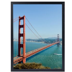 heytuya 13x17 inch picture frame black for wall hanging, poster frame, wall gallery photo frame with shatter resistant plexiglas, black