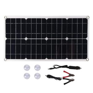 efficient solar charger panel - portable monocrystalline silicon solar panel for dual-usb charging of light car boat - harness the sun power