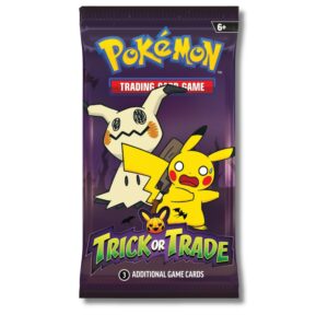 pokemon 2023 trick or trade mimikyu & pikachu | mini booster pack