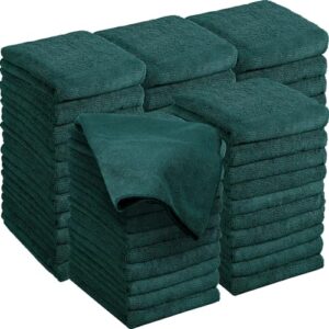 36 packs of bleach proof towels microfiber absorbent salon towels bleach resistant salon hand towels for gym, bath, spa, shaving, shampoo, home hair drying, 16 x 28 inches (dark green)